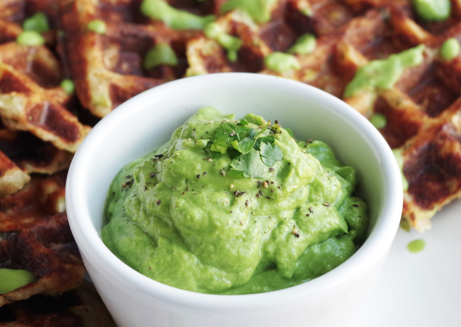 Potato and Leek Waffles with Avocado Dip |Euphoric Vegan