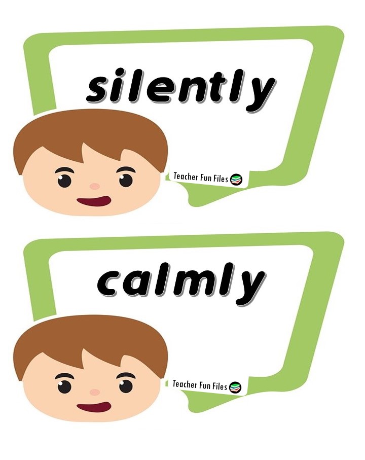 Teacher Fun Files: Adverbs Flashcards