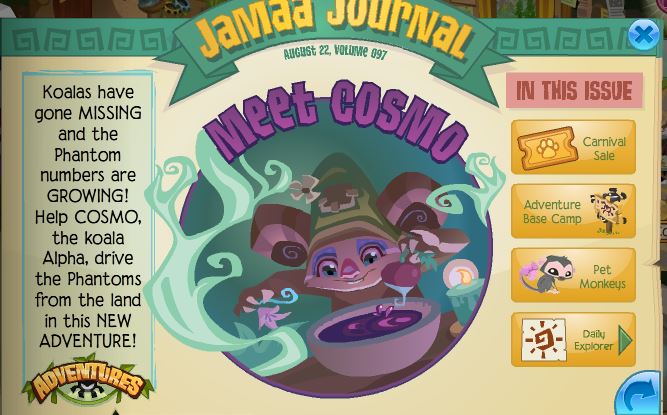 Animal Jam Roar: Meet Cosmo Adventure and More?