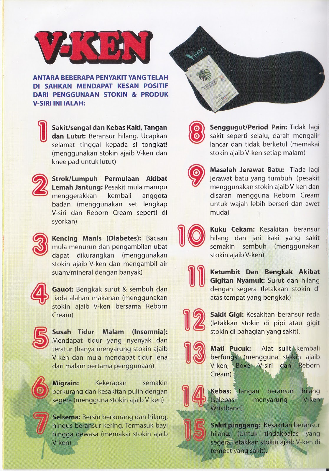 STOKIN NANO-TECH VKEN (Vken Ultimate Energy Socks): SENARAI PRODUK VKEN ...