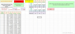 STRUCTURAL ENGINEERING TOOLS: STAAD PRO NODE DISPLACEMENT -EXCEL