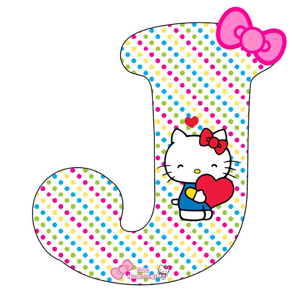 Alfabeto de Hello Kitty con Corazones. - Oh my Alfabetos!