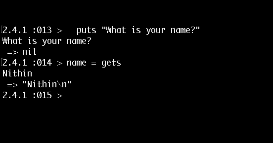 My first writing inspiration: How to get input from the Ruby Console ...