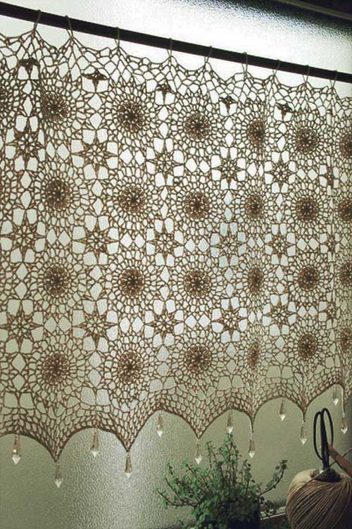 PERDELE CROSETATE ROMANIA: Perdea Crosetata Manual Roson Macrame Model 7