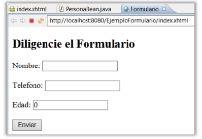 CoDejaVu: Formulario ManagedBean con JSF