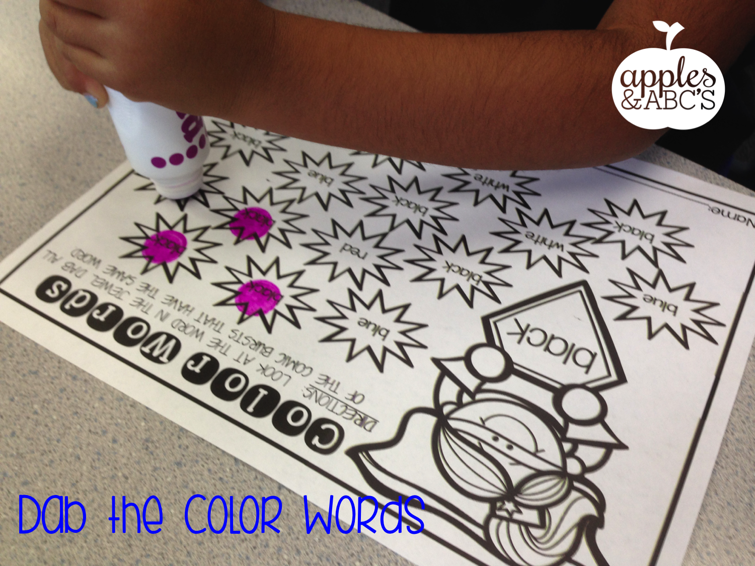Dab it! Sight Word Practice - Apples & ABC's