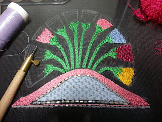 stitching in the pursuit of happiness: Tambour Embroidery Progress