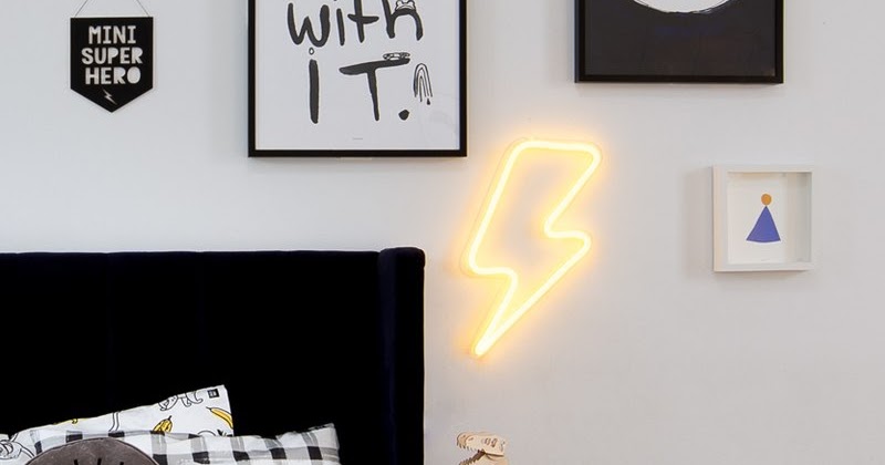 Neon light wall art