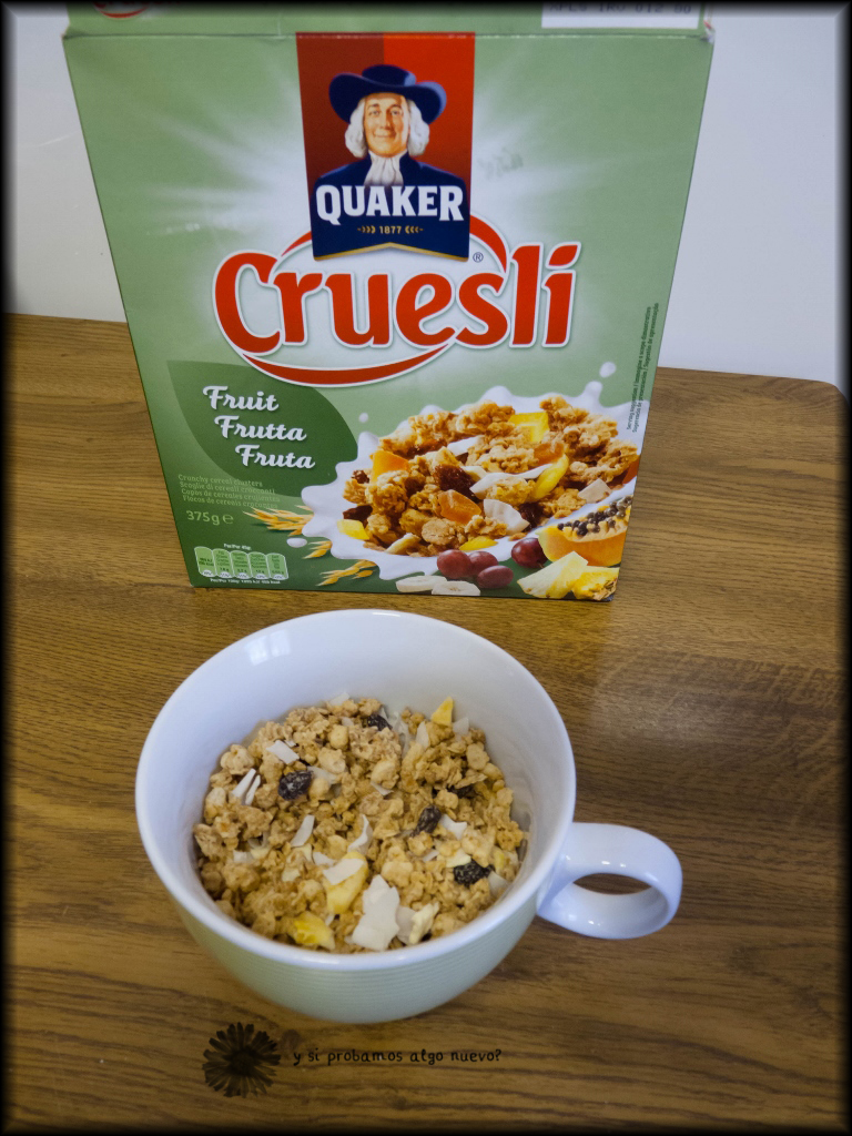 Desayunos con avena Quaker Cruesli