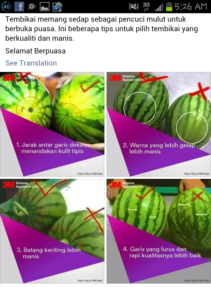 Cara Pilih Tembikai Yang Berkualiti Dan Manis