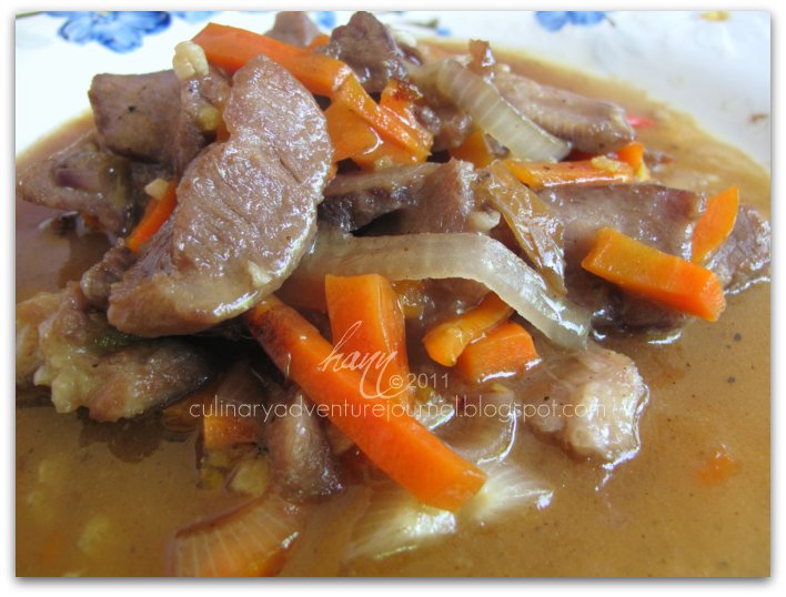 facts of life: Daging Goreng Halia dengan Minyak Bijan