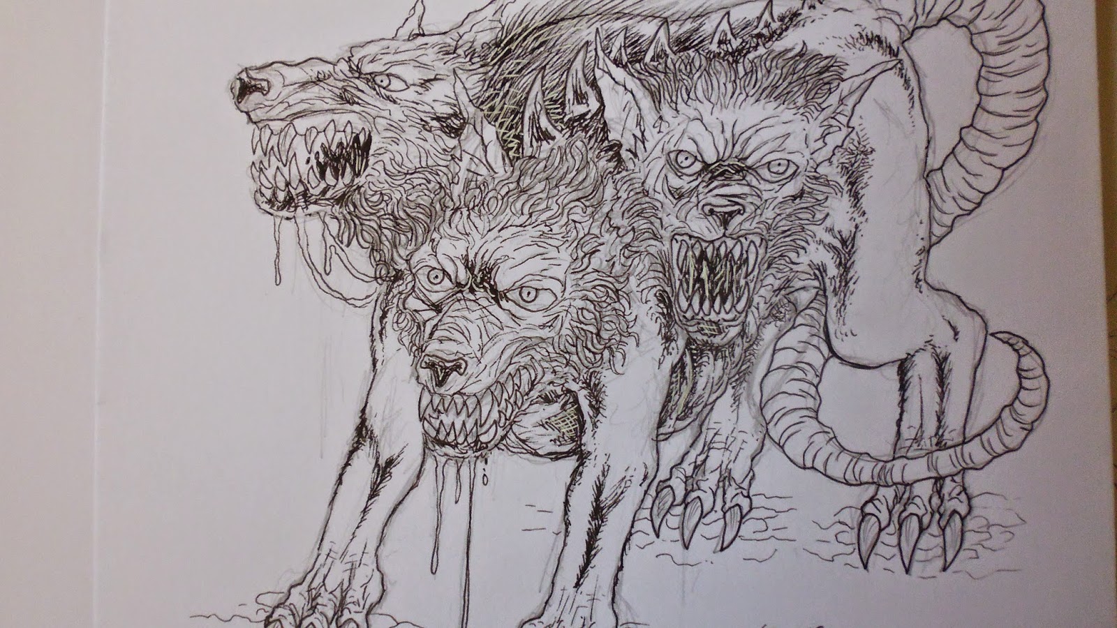 Easy Cerberus Drawing