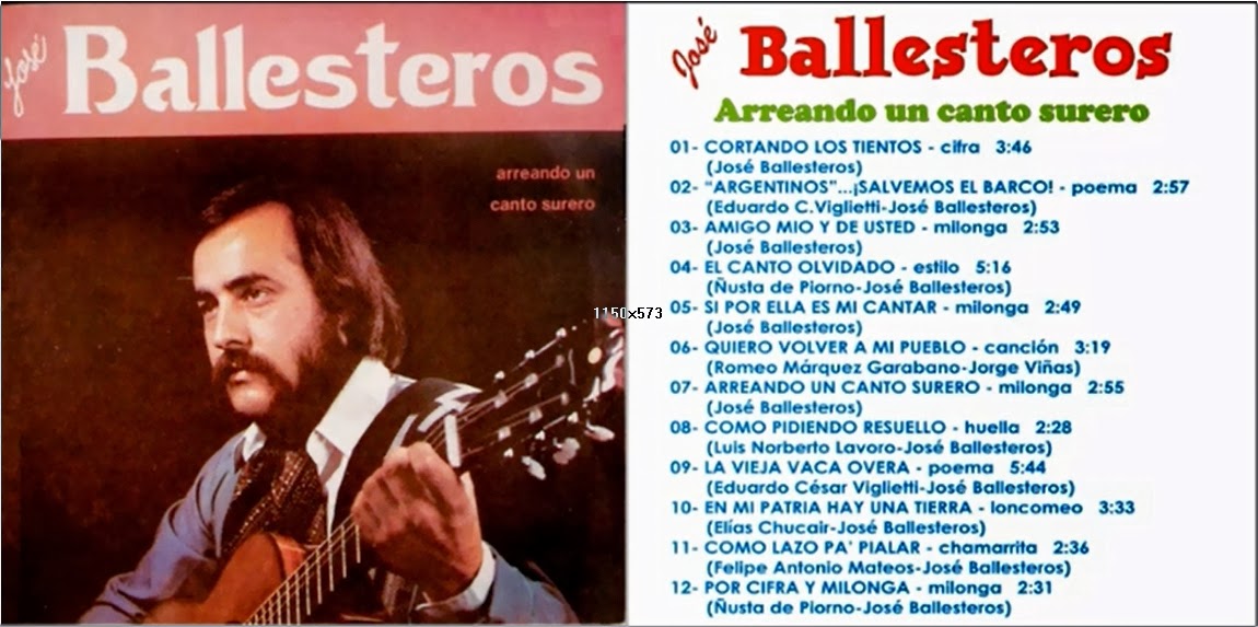 Voces de la Patria Grande: José Ballesteros - ARREANDO UN CANTO SURERO