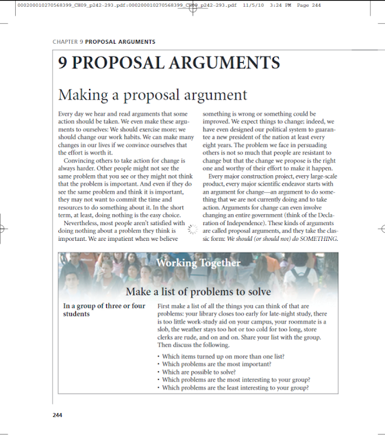 The Writing Process: Chapter 9: Proposal Arguments