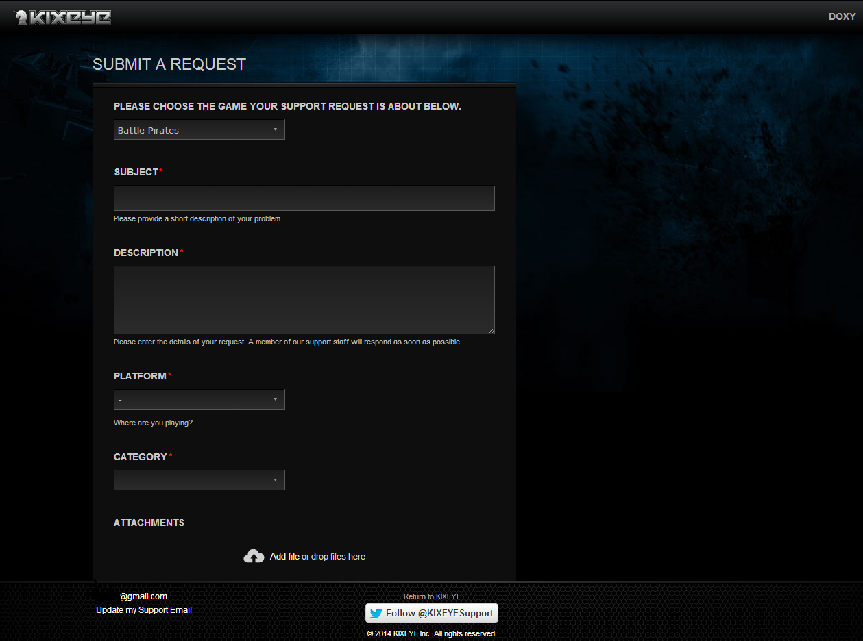 The Battle Pirates Professor: How to file a support ticket with Kixeye