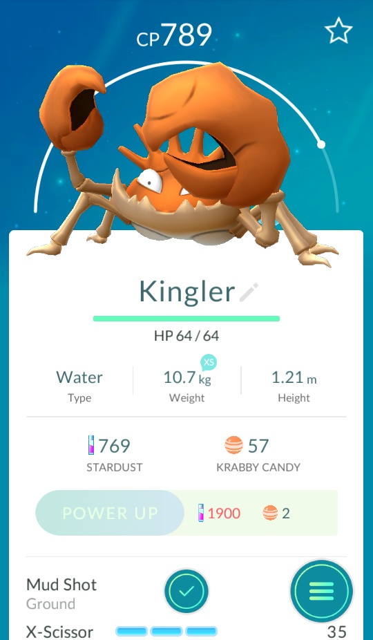 Pokemon Go: Kingler