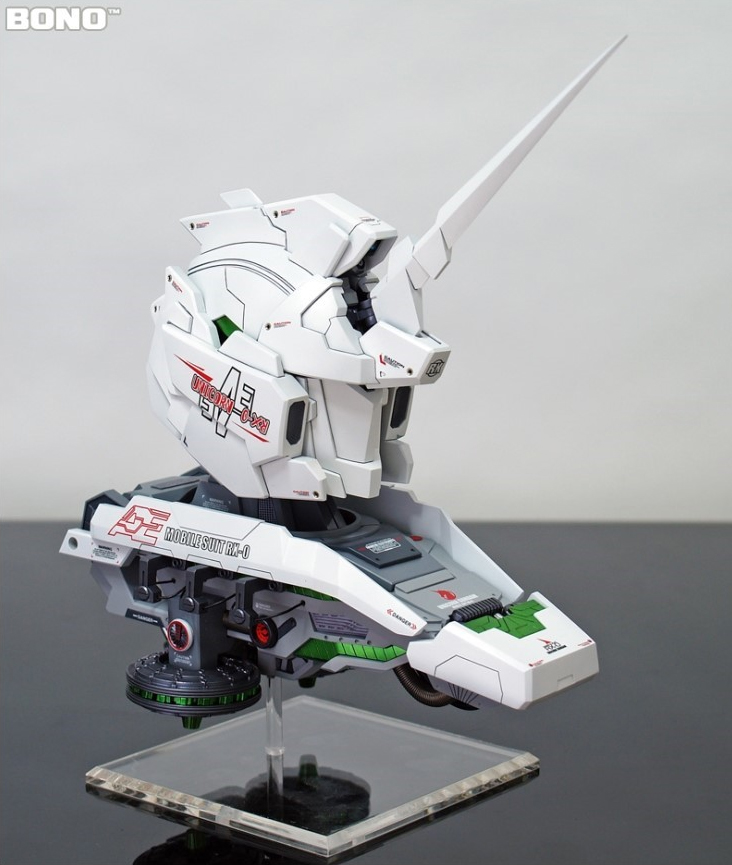 GUNDAM GUY: [SMS] 1/35 RX-0 Unicorn Gundam Head Model - Painted Build
