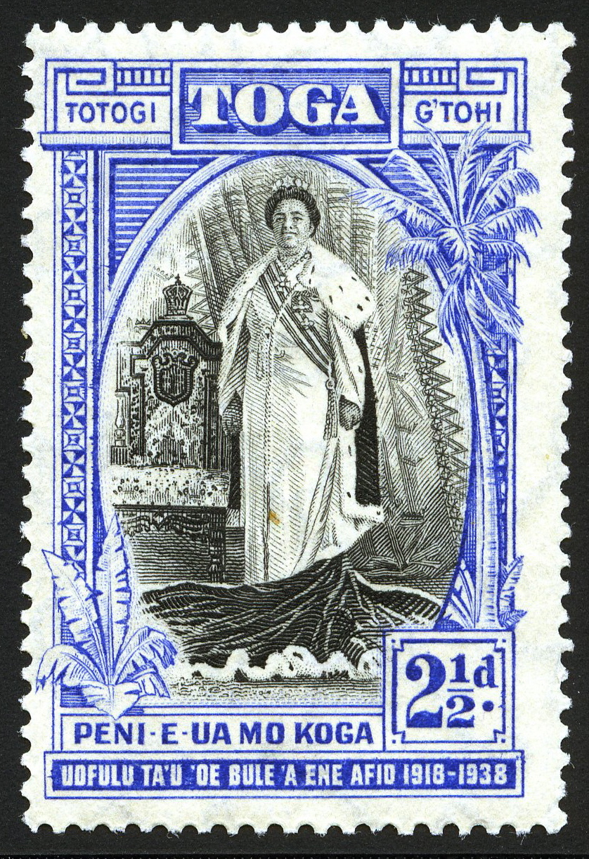 King George VI Postage Stamps: Tonga 1938 (12 Oct) 20th Anniv of Queen ...
