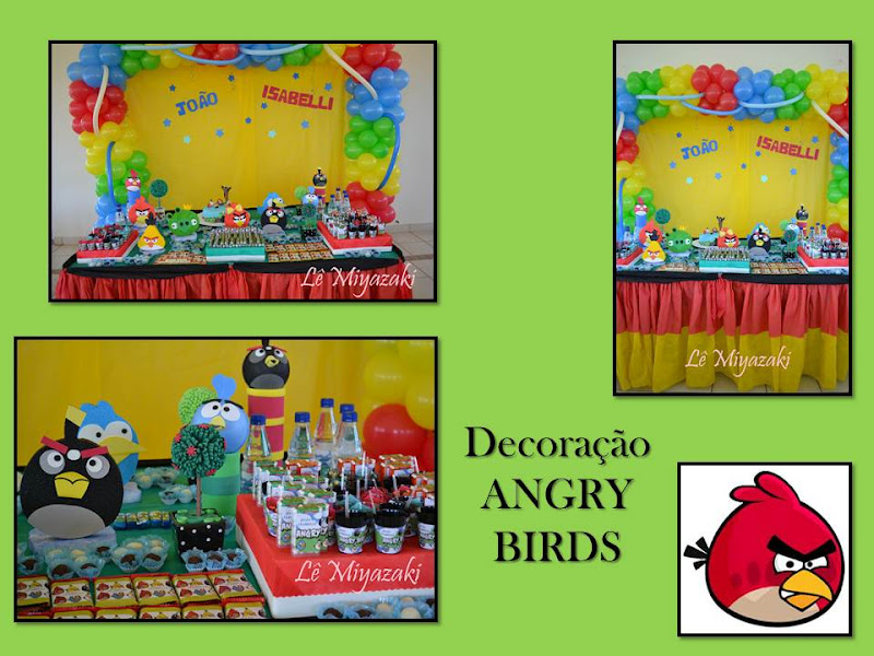 "Festa das Cores": Decoração Tema ANGRY BIRDS