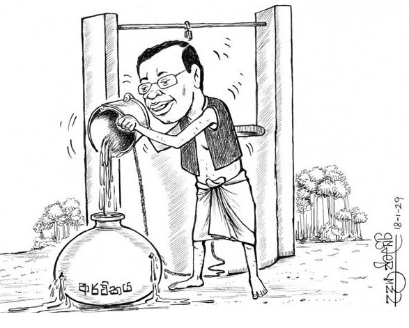 මහින්දගේ දේශපාලන ලෙඩේ මෛත්‍රිටත් හැදිලා (සඳුදා කාටූන්)