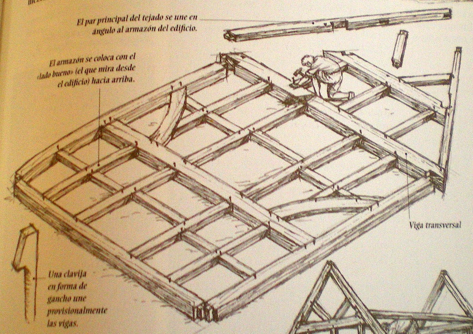 Construcción de un taller con entramado de madera: marzo 2012