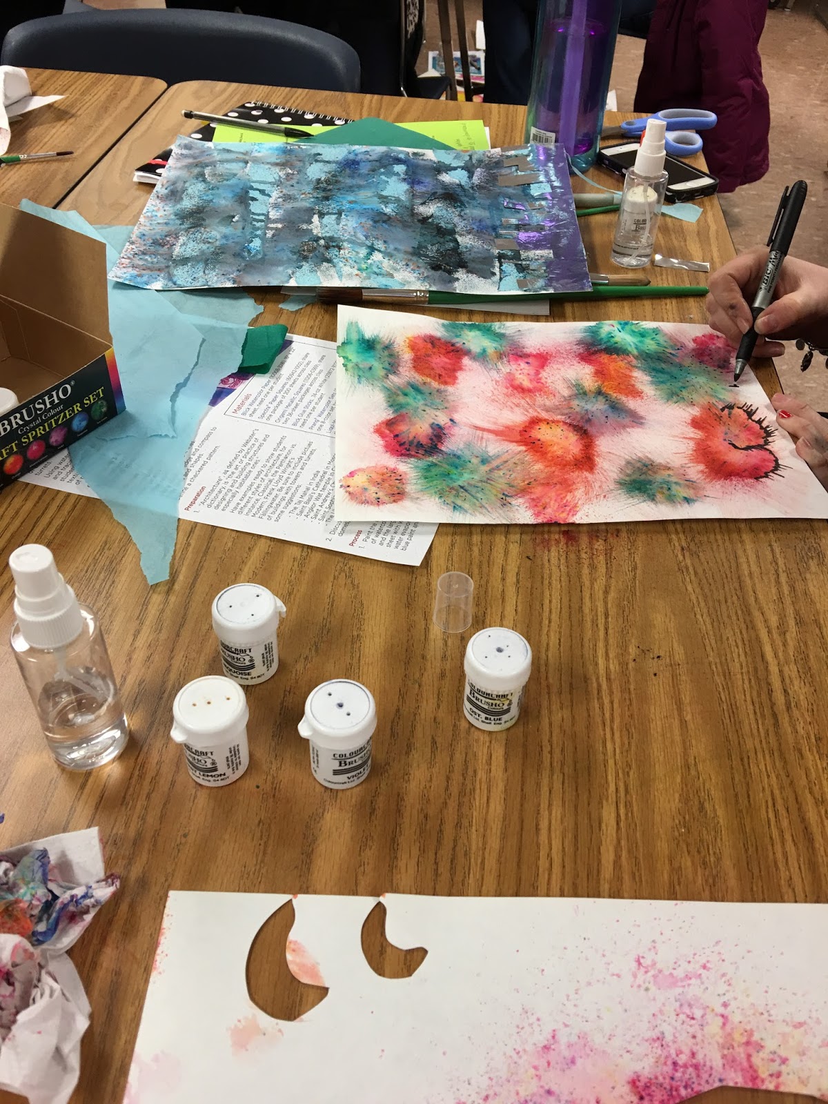Art Room Blog: Professional Development Day Using Brusho...