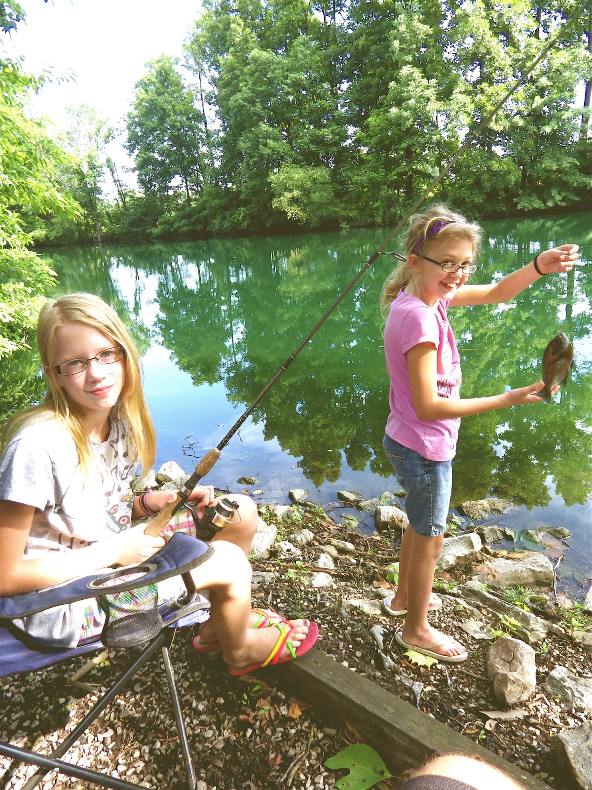 outdoorscribe: Girls catch fish on first cast