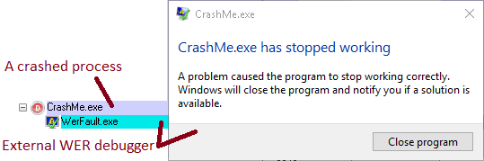 Using Threads Snapshot tool as postmortem debugger