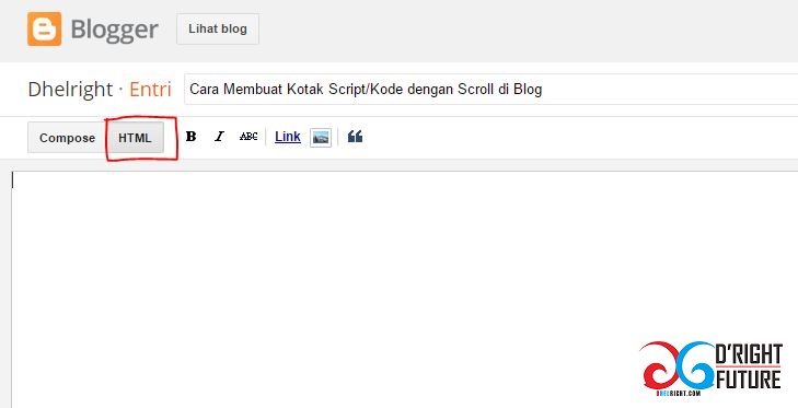 Cara Membuat Kotak Script/Kode dengan Scroll Di Blog | Dheldroid