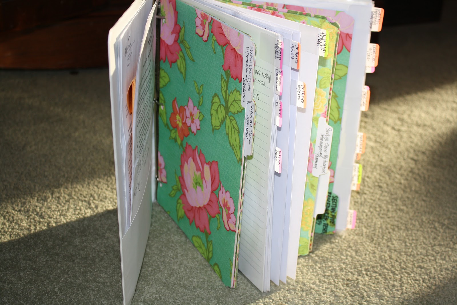 Thursday Health Thoughts: Organized Health Notebook- Part 1 | Caravan ...