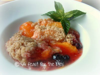 Easy and Delicious Summer Peach and Blueberry Crumbles - A Feast For ...
