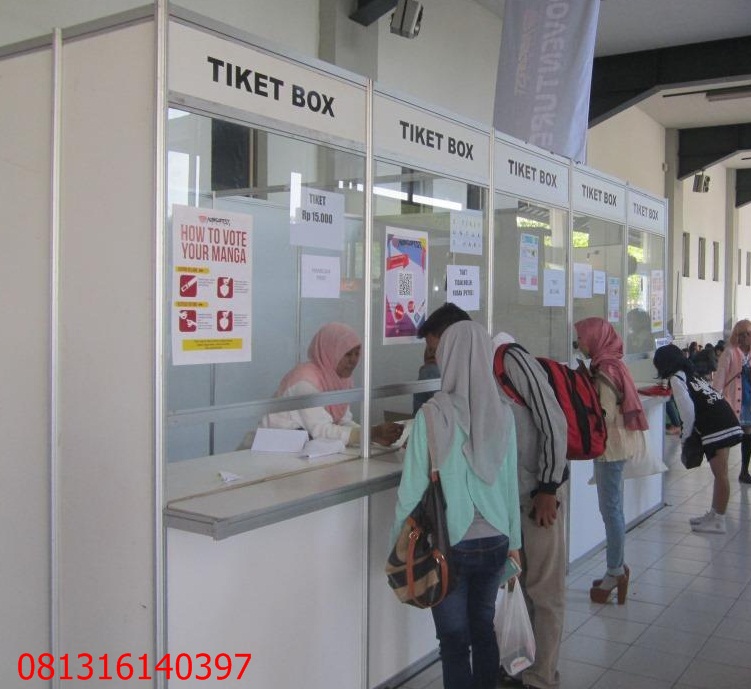jual sewa tiket box partisi pameran jakarta dan sekitarnya