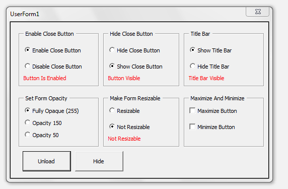 Kannan's Tech Blog..: VBA Excel: Userform Customization - Declaration ...