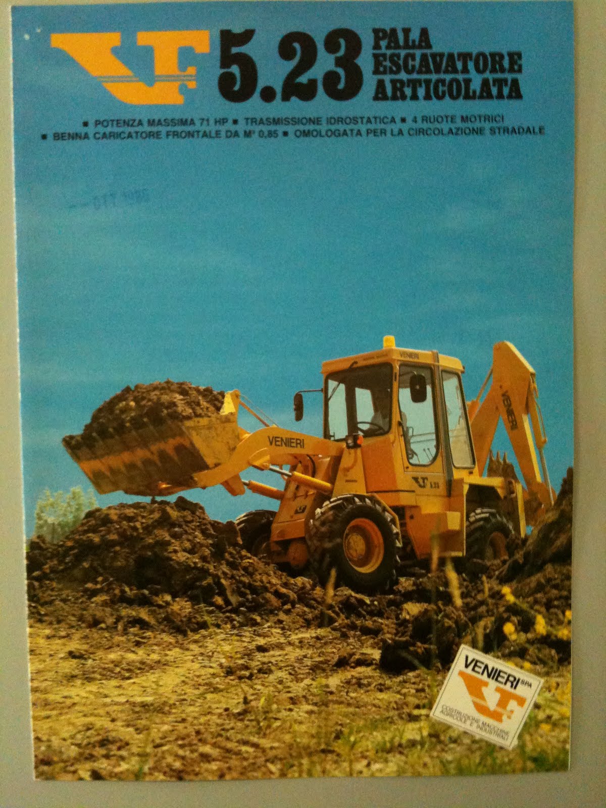 Earthmoving Machinery Sales Brochures: Venieri Backhoe VF 5.23 #277