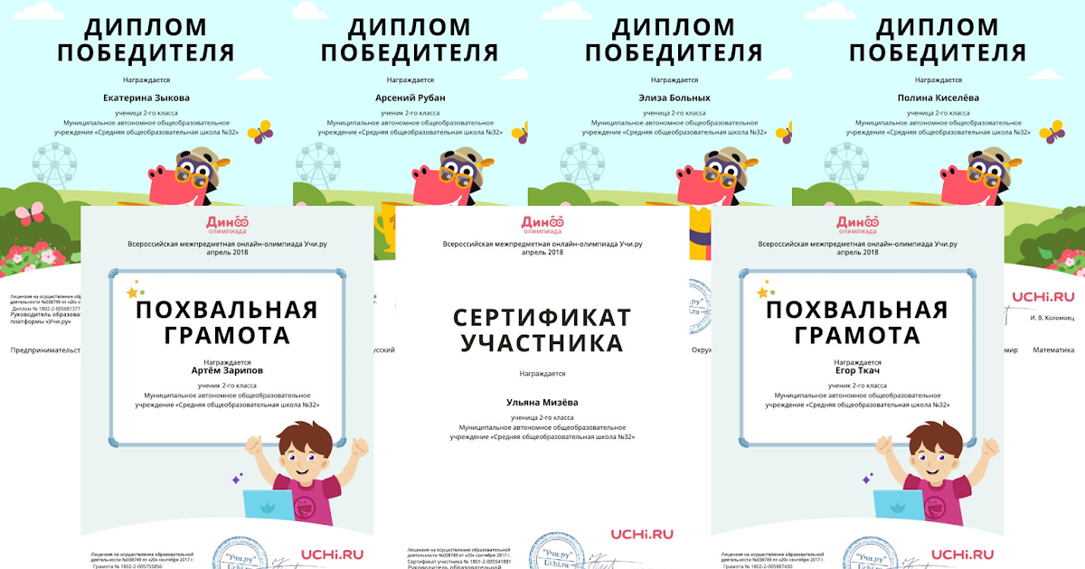 Блокнот первоклассника: Поздравляем победителей и призёров!
