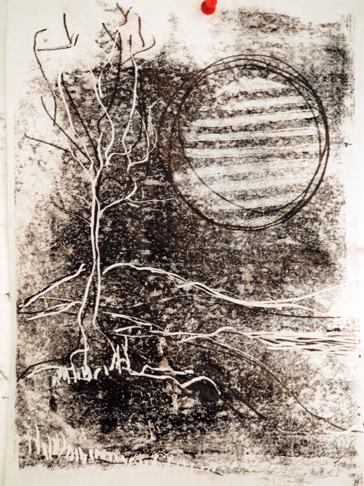 More Monoprint at the Wooden House