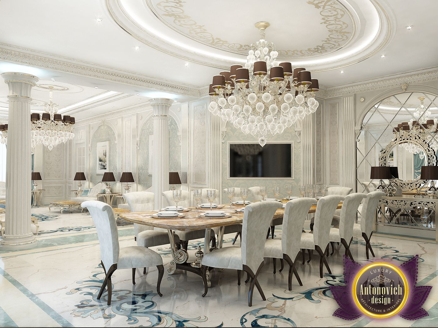 LUXURY ANTONOVICH DESIGN UAE: Design living room and dining room by ...