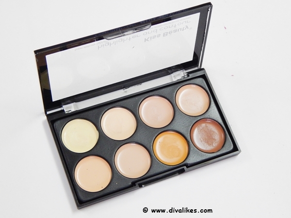 Kiss Beauty Highlighter and Contour Concealer Palette Review | Diva Likes