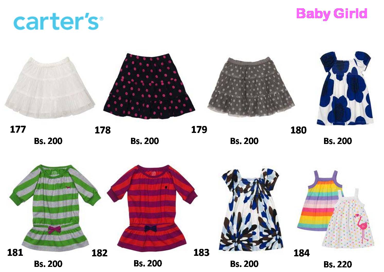 Venta de Ropa de niño marca Carter: Catálogo de Ropa de Niña