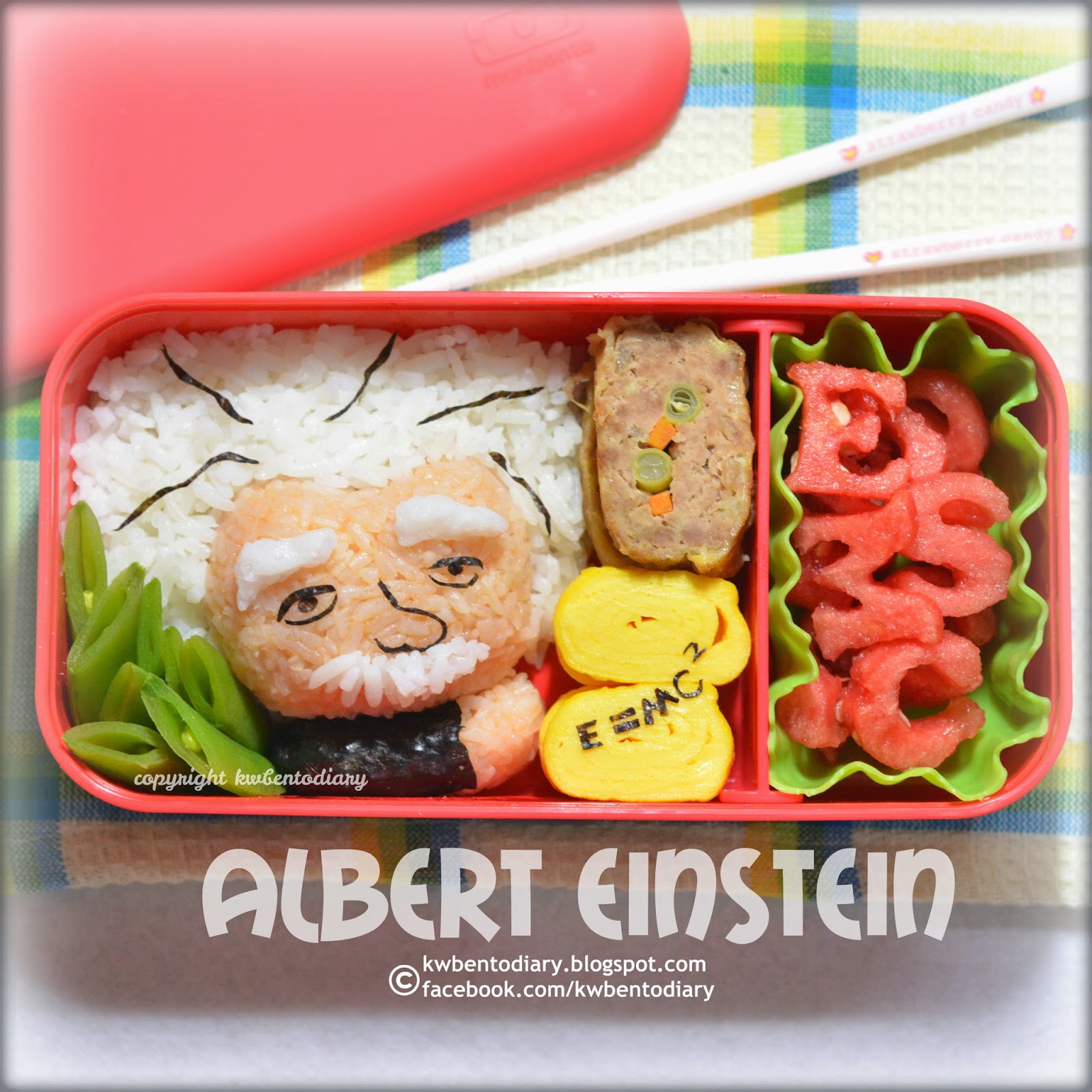 Karenwee's Bento Diary: Bento2014#Mar26~Albert Einstein Bento
