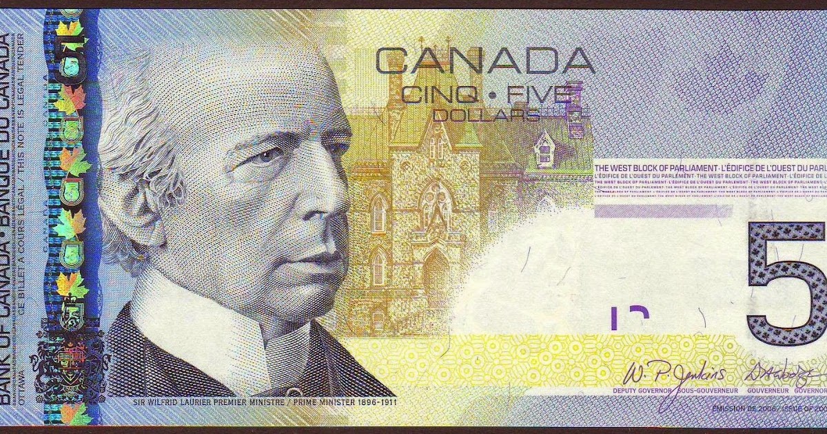 Canada 5 Dollar Bill 2006|World Banknotes & Coins Pictures | Old Money ...
