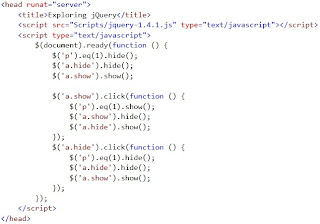 Simple Hide and Show of Paragraph tag using jQuery