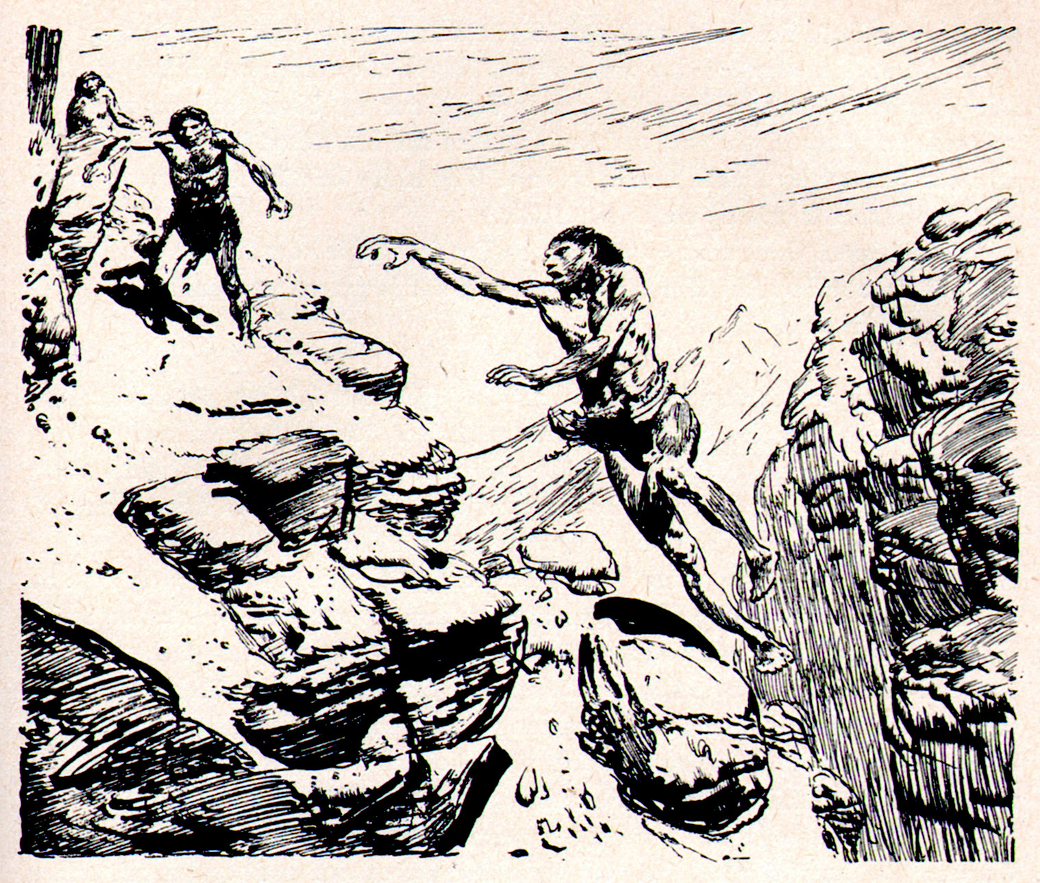 Zdeněk Burian: Falling Neanderthal