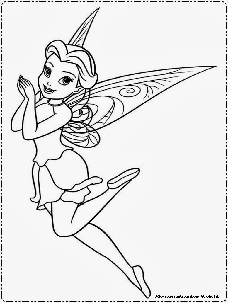 Mewarnai Gambar Tinkerbell | Mewarnai Gambar
