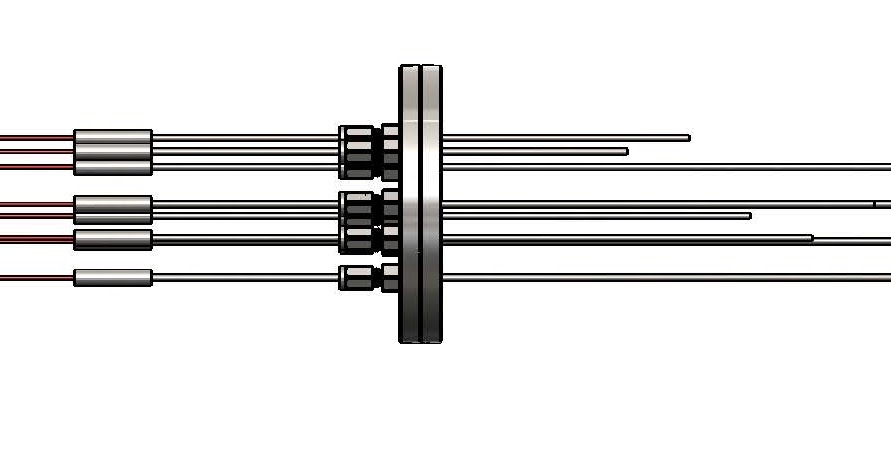 Replaceable, (10) Type K Thermocouple, Vacuum Feedthrough | The Thermal ...
