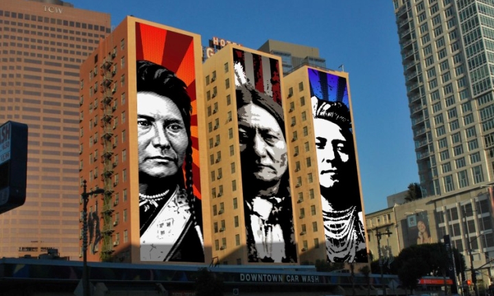 White Wolf : Native American Street Artist Honors the Strength of ...