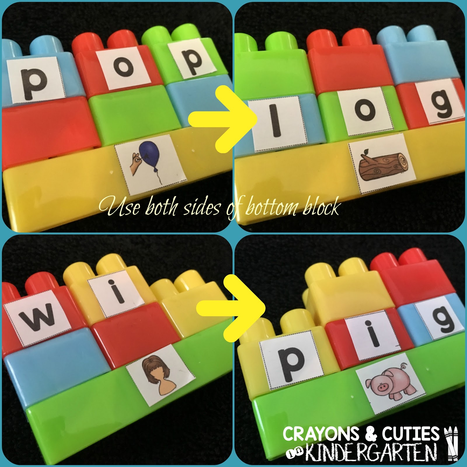 Crayons & Cuties In Kindergarten: Time to Build CVC Words!
