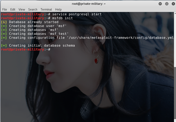 Kali Linux : Solusi Masalah Metasploit Failed To Load Plugin Database Not Connected
