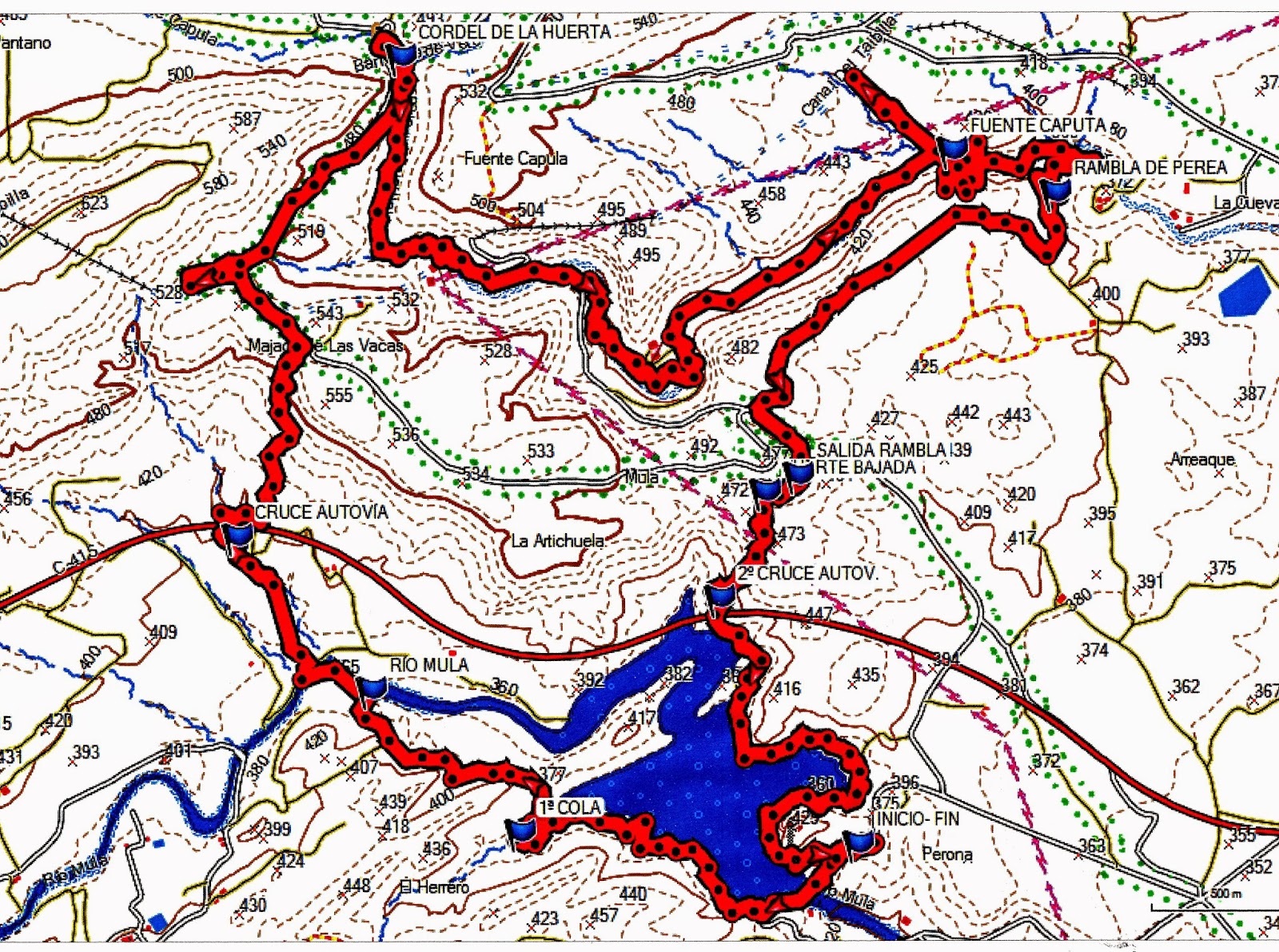 PANTANO DE LA CIERVA-FUENTE CAPUTA-RAMBLA PEREA