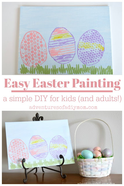 Easter Painting on Canvas - Adventures of a DIY Mom